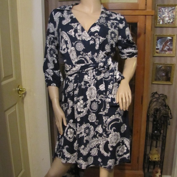 Talbots Petite | Dresses | Talbots Petite Dark Blue Modalsilk Dress 8 ...